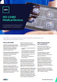 ISO 13485:2016 Factsheet | LRQA UK